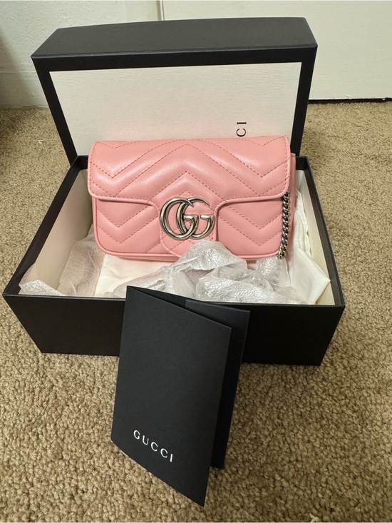 Gucci | Bags | Gucci Pink Quilted Gg Marmont Mini Shoulder Bag | Poshmark